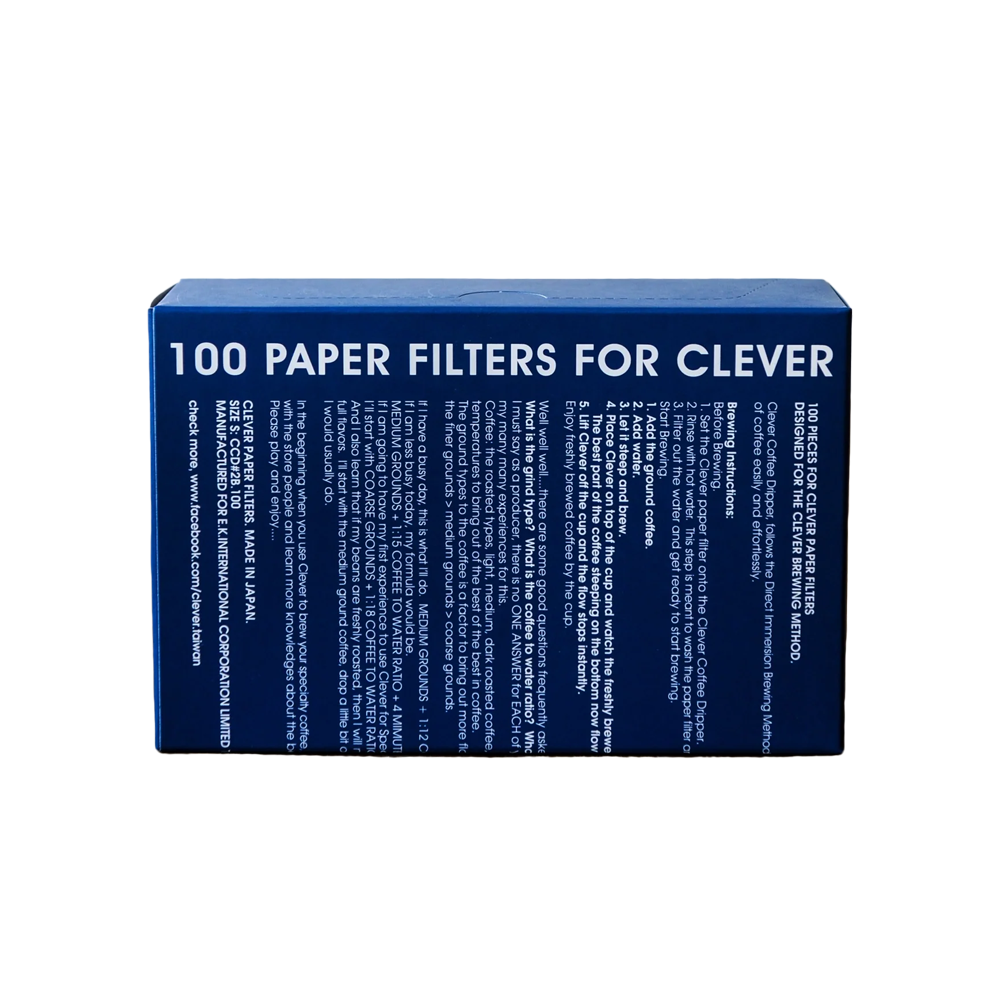 100 Paper Filters for Clever Dripper – Urban Coffee Roaster